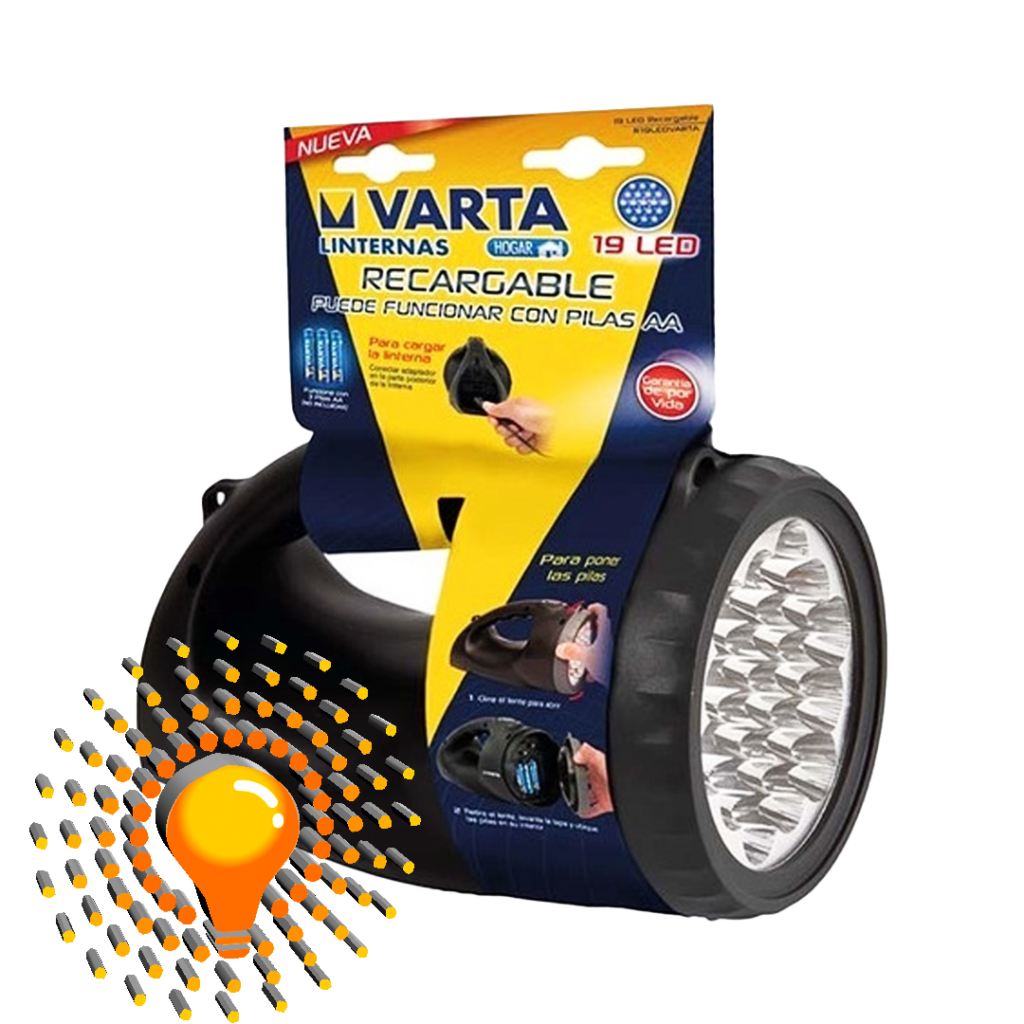 Linterna Recargable Varta 19 Led - SOLINDEC SAS